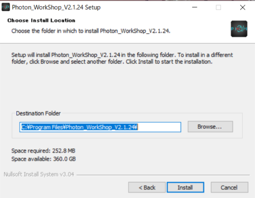 【Photon Workshop】 操作マニュアル #1：インストール編